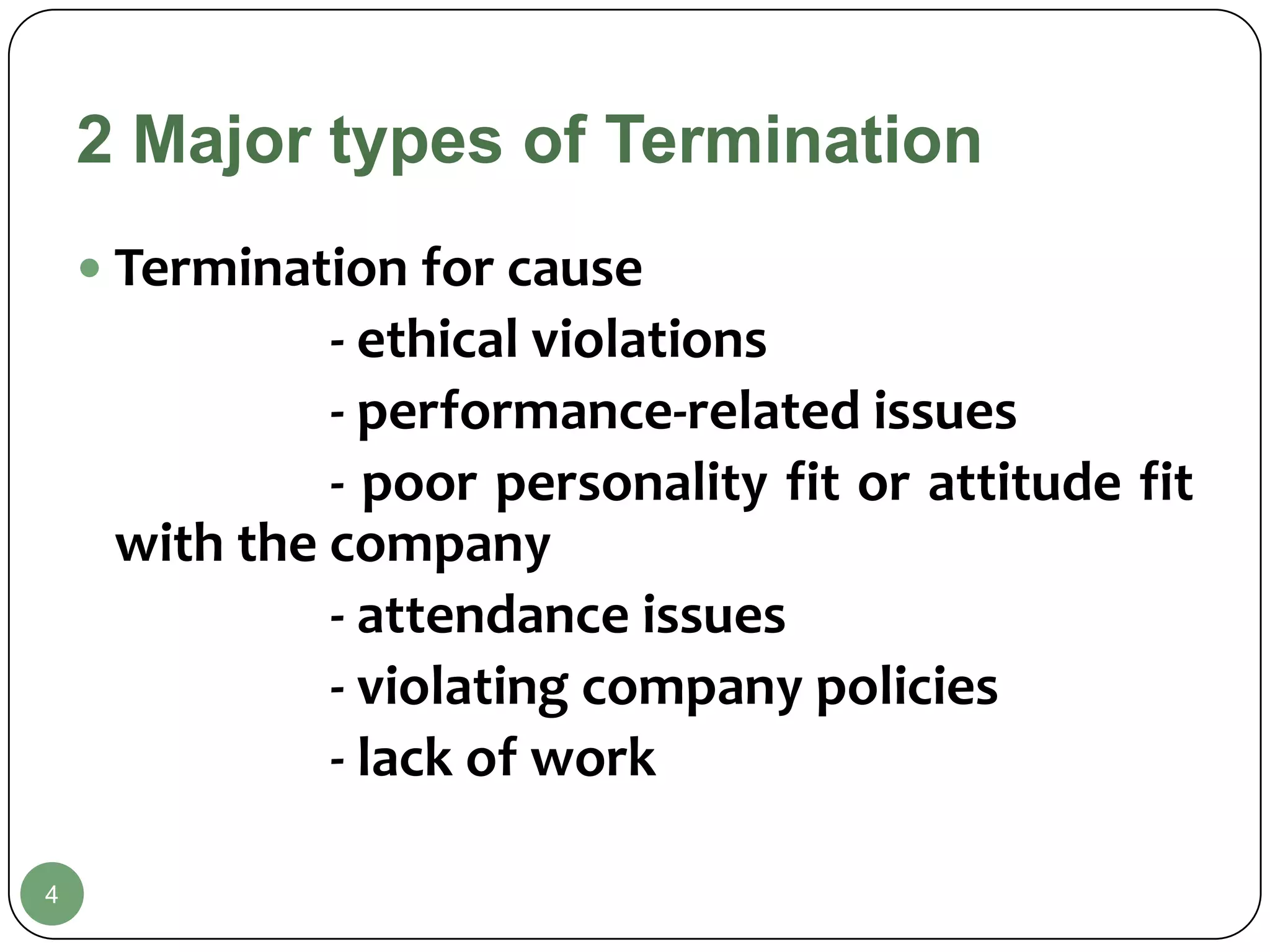 Employment termination | PPTX