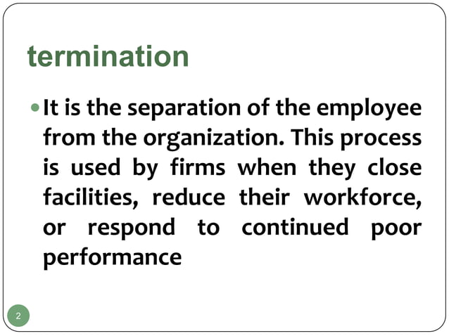 Employment termination | PPTX