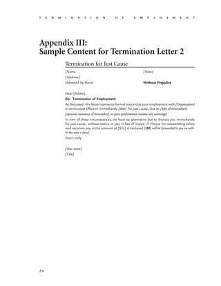 Employment Termination A Guide For Hr by the Cultural Human Resource ...