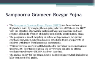 Employment generation programmes in India | PPTX