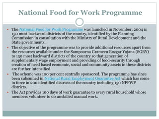 Employment generation programmes in India | PPTX