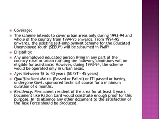 Employment generation programmes in India | PPTX