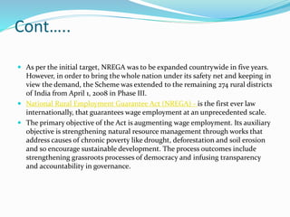 Employment generation programmes in India | PPTX