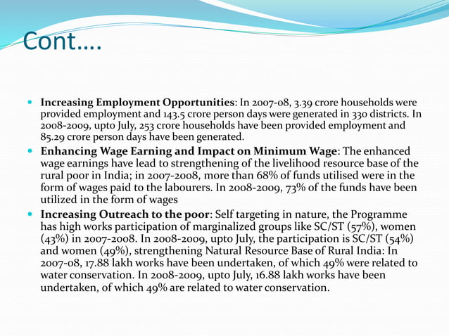 Employment generation programmes in India | PPTX