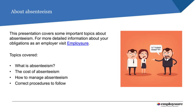 Employsure Workplace Presentation | Absenteeism | PPTX | Resume Writing ...