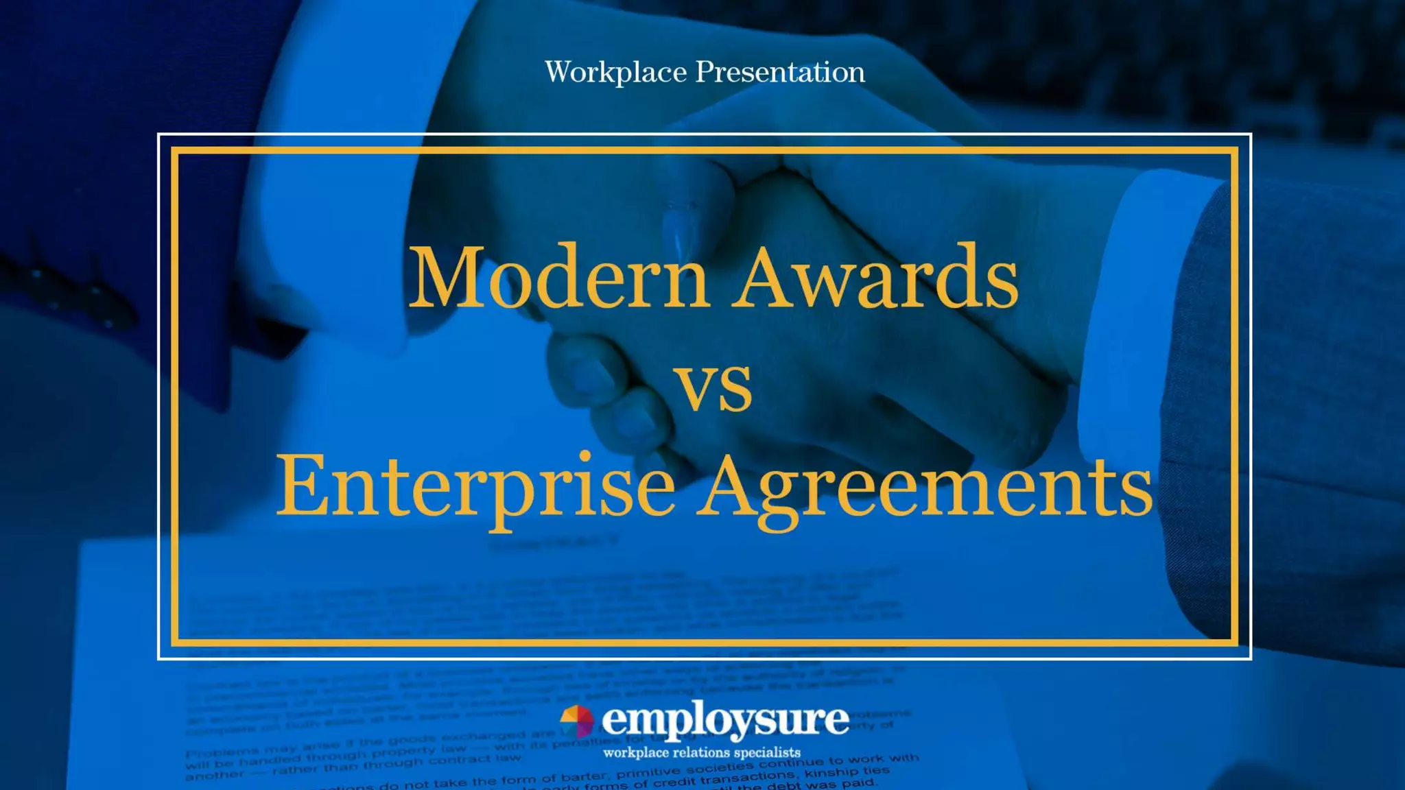 Employsure Workplace Presentation | Modern Award vs Enterprise ...