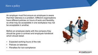 Employsure Workplace Presentation | Managing late employees | PPTX