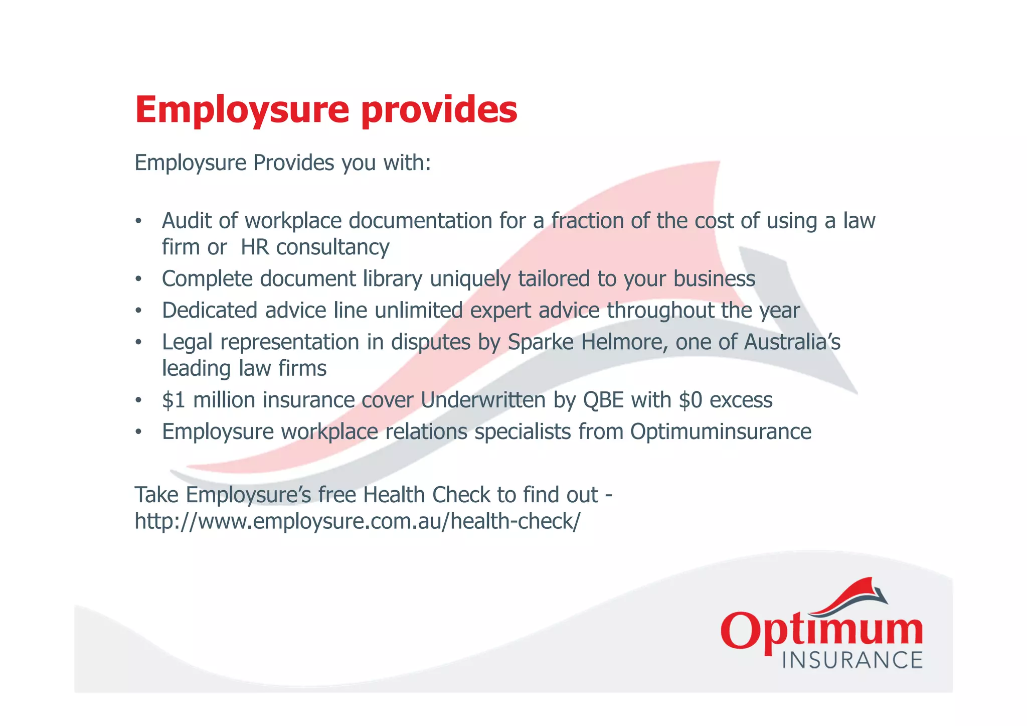 Employsure workplace relations specialists | PDF