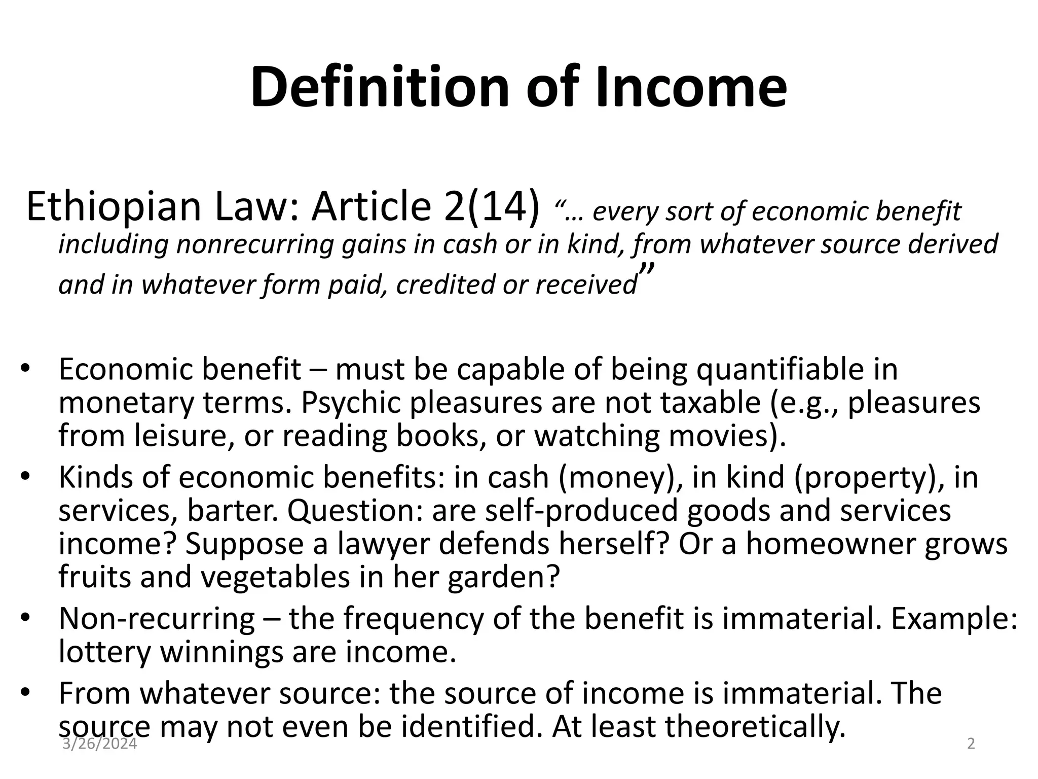 Employment income tax Lecture Notes: ppt | PPTX