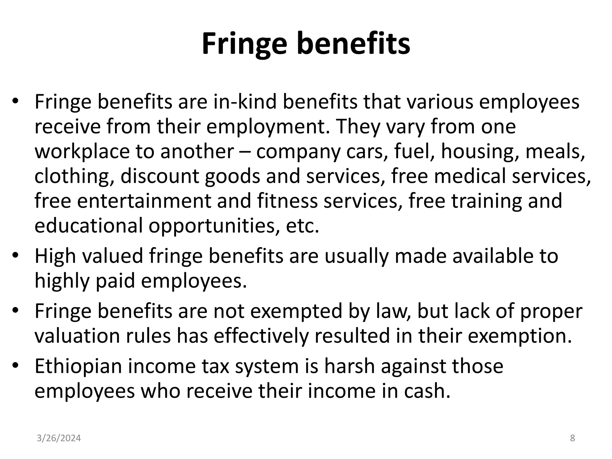 Employment income tax Lecture Notes: ppt | PPTX