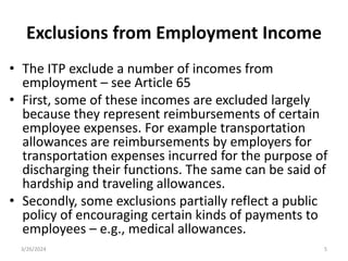 Employment income tax Lecture Notes: ppt | PPTX