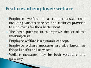 Empolyee welfare | PPTX