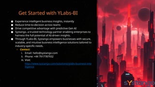 Gen AI-Powered Business Intelligence Platform | YLabs-BI by Systango | PPT