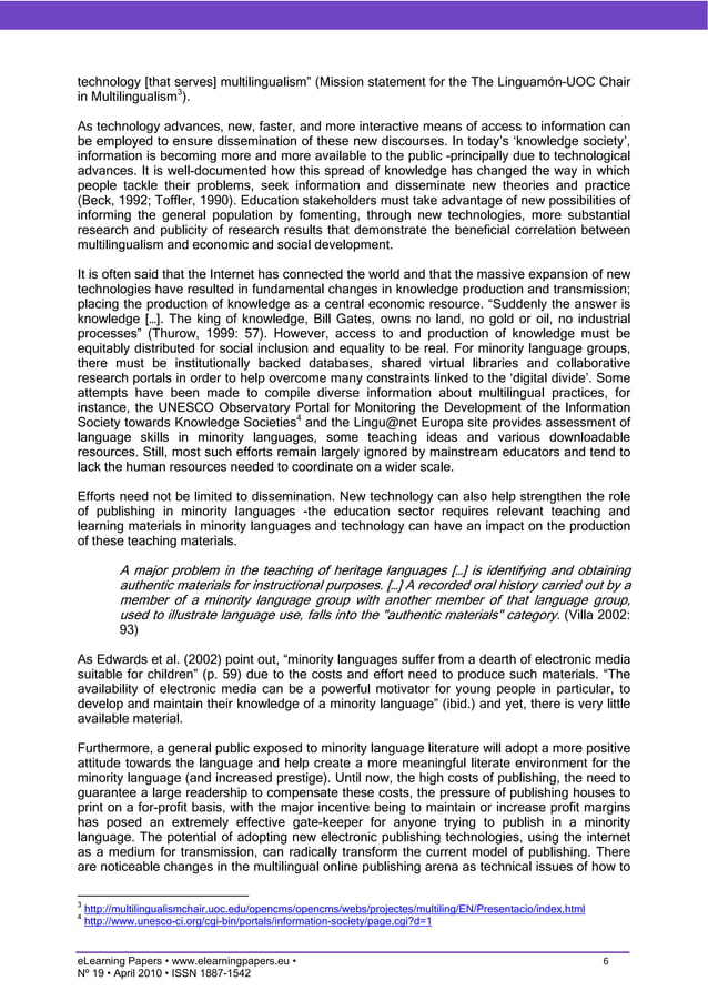 Empowering Language Minorities through Technology: Which Way to Go? | PDF