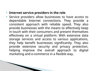 Empowering businesses through effective Internet services | PPTX