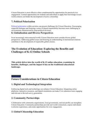 The Importance of Civic Education: Empowering Citizens | Enterprise ...