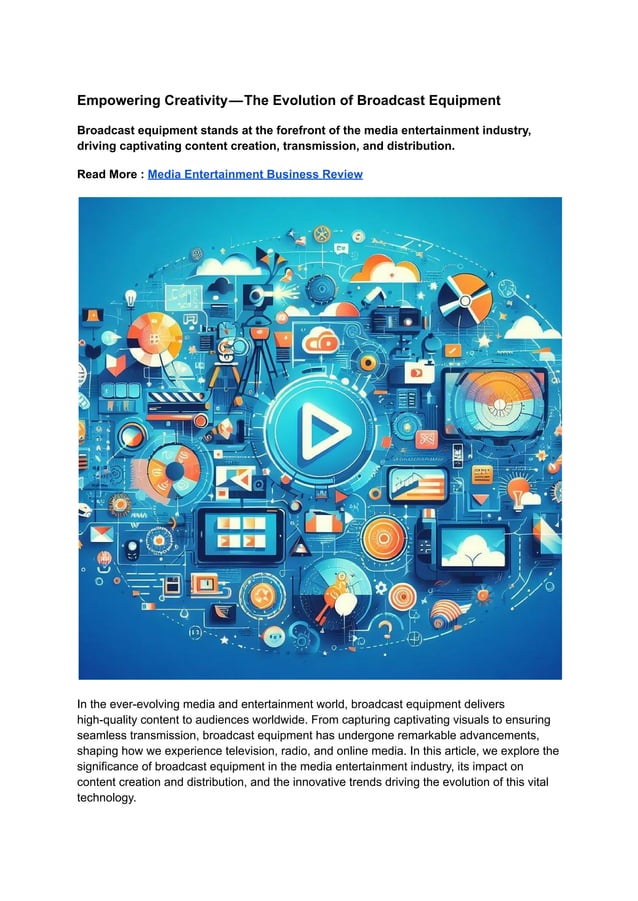 Empowering Creativity — The Evolution of Broadcast Equipment.pdf | Digital Audio | Computer ...