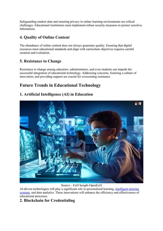 Educational Technology: Benefits, Applications And Components | Enterprise Wired | PDF