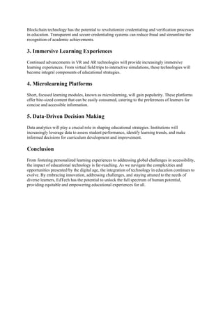 Educational Technology: Benefits, Applications And Components | Enterprise Wired | PDF
