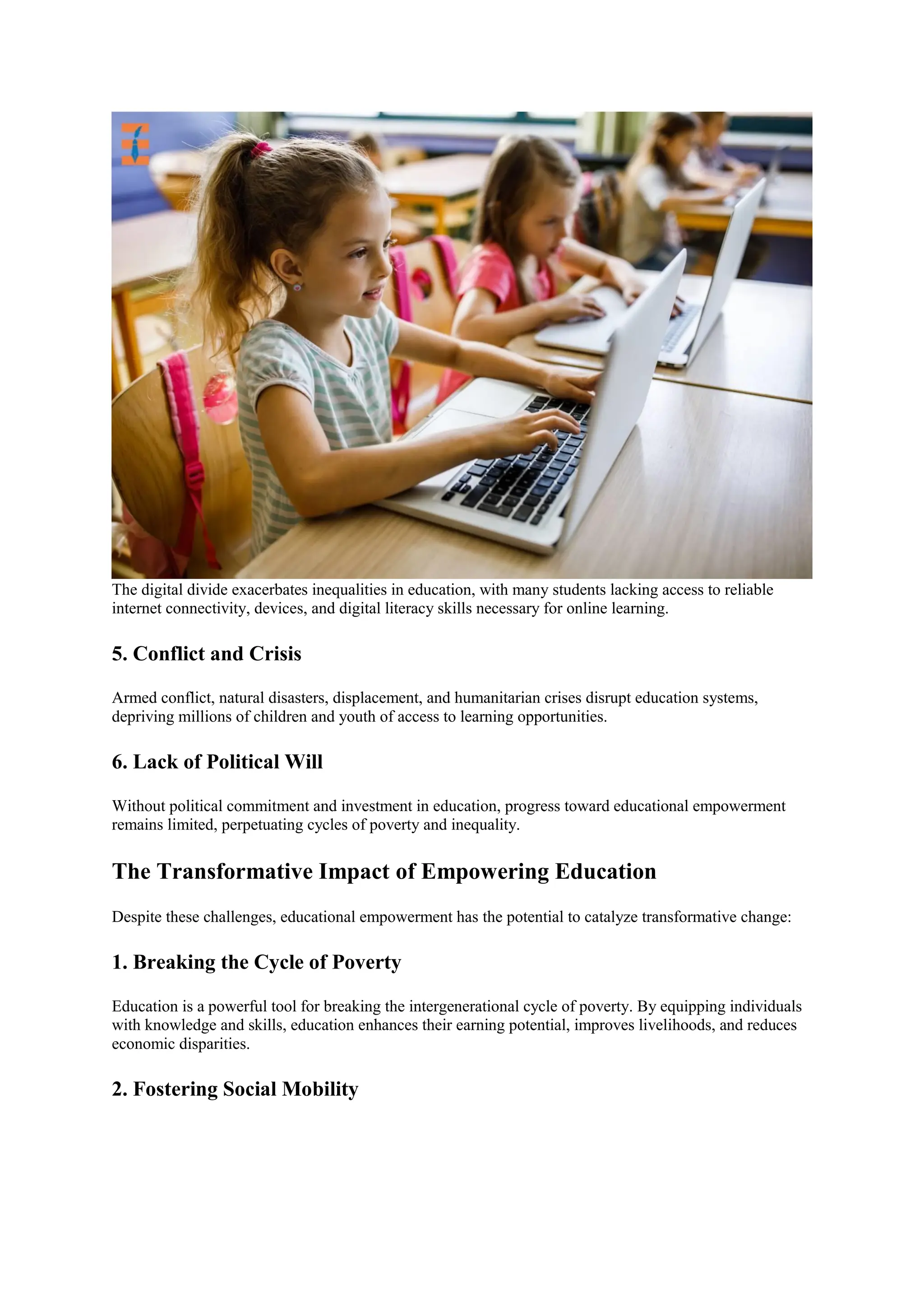 Empowering Education: Unlocking Potential and Building Futures | PDF