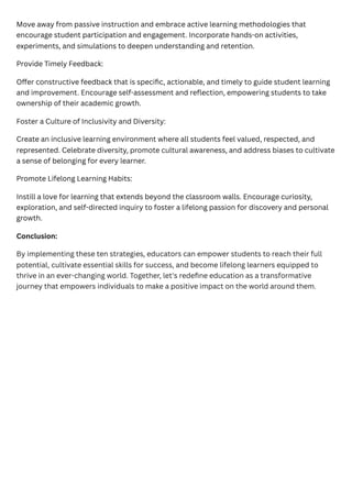 Empowering Education 10 Strategies to Foster Student Success.pdf ...