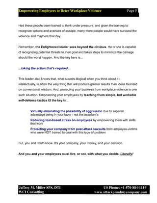Empowering Employees to Deter Workplace Violence - White Paper | PDF