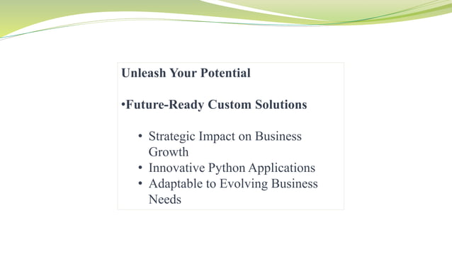 Empowering Growth Through Custom Python Development Services | PPTX