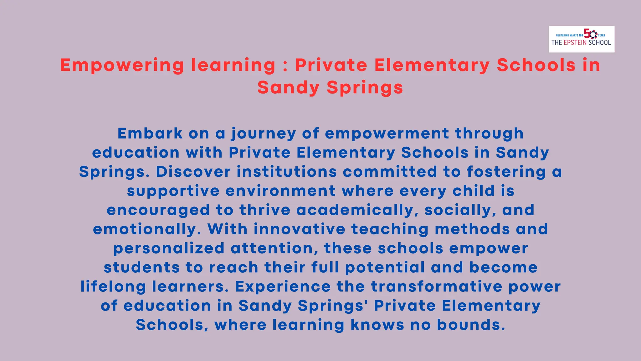 Empowering learning : Private Elementary Schools in Sandy Springs.pdf