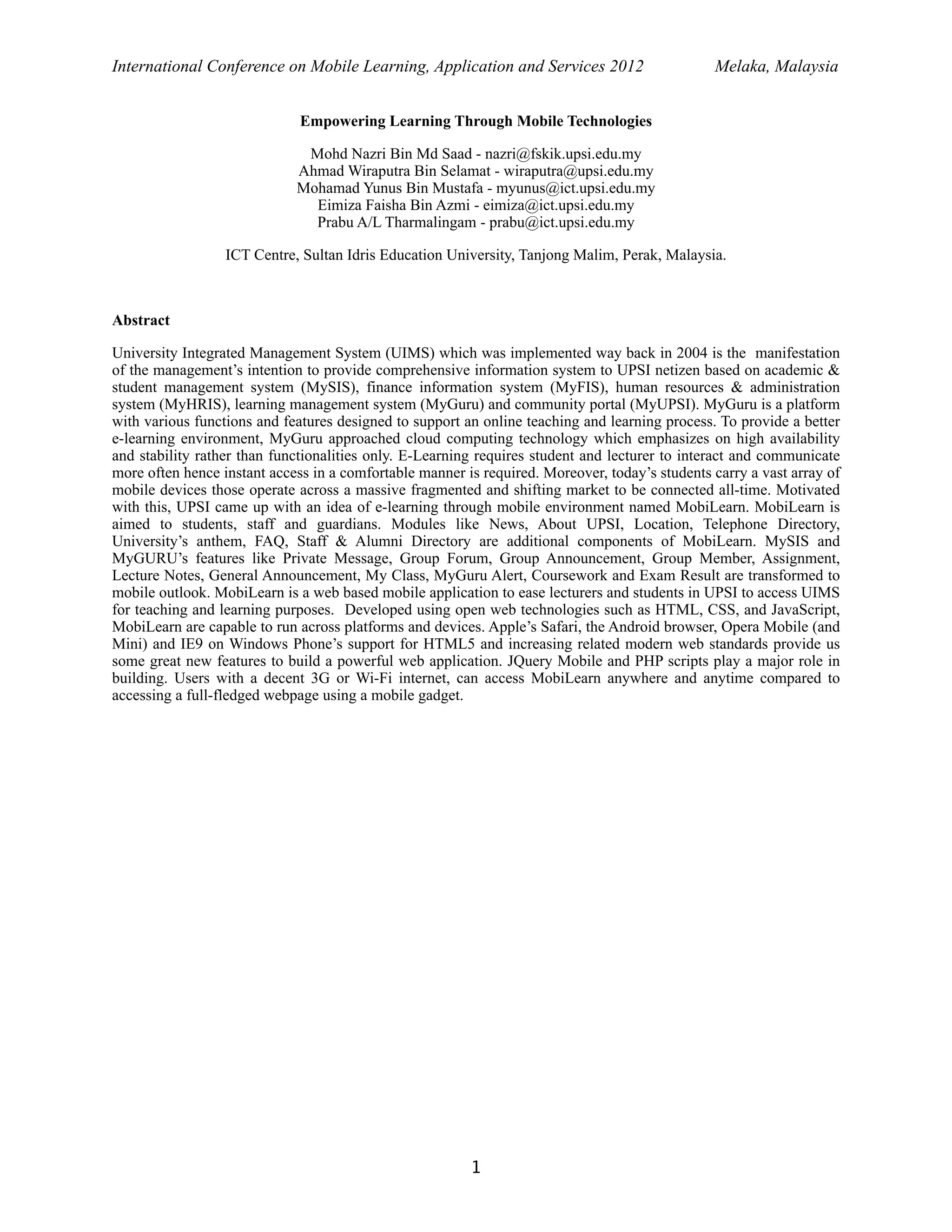 Empowering learning through mobile technologies | PDF | Computer ...