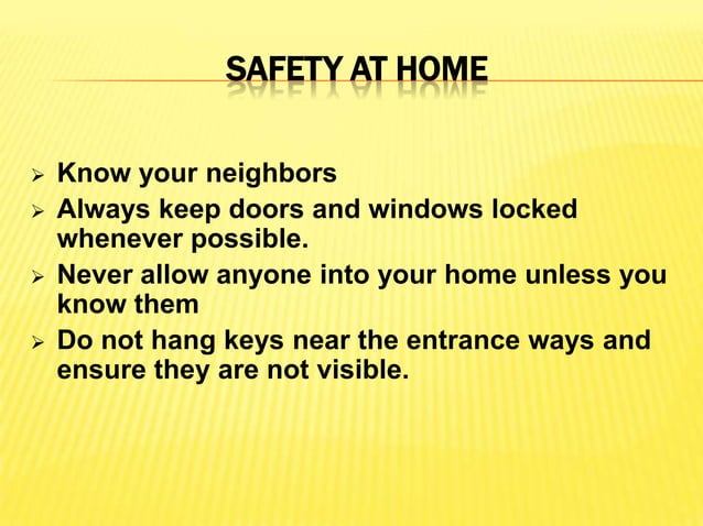 Empowering Oneself With Personal Safety Education 2009 | PPT