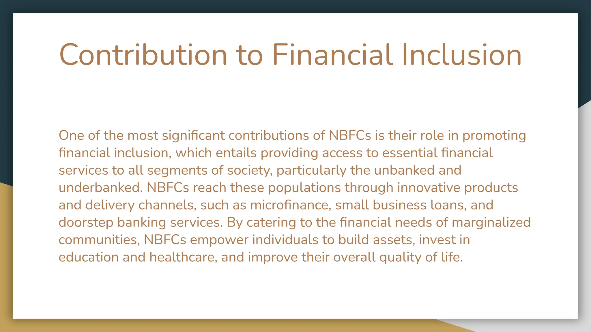 Empowering the Unbanked: The Crucial Role of NBFCs in Driving Financial ...