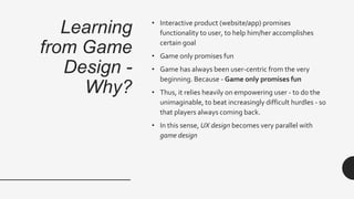 Empowering Users: UX Lesson from Game Design | PPT