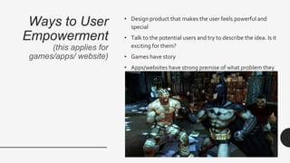 Empowering Users: UX Lesson from Game Design | PPT