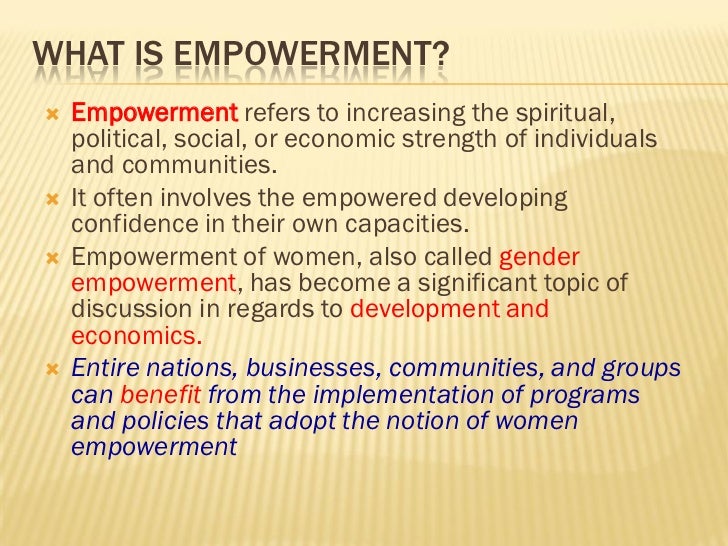 Empowering women – means to a health society