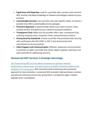 Empowering Your Business with Expert Network Monitoring and Outsourced ...