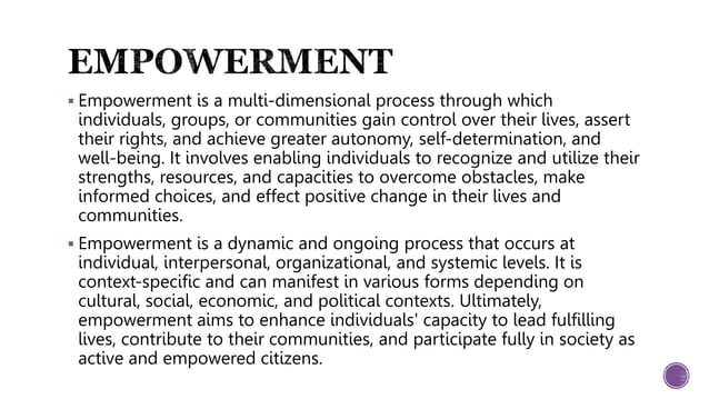 Empowerment and Resiliency Model .pptx | Mental Health | Diseases and ...