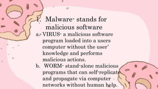 Malware PowerPoint Presentation E-tech SHS | PPTX