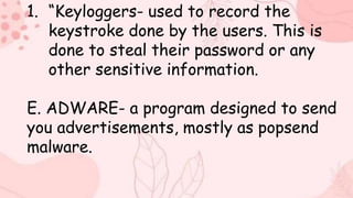 Malware PowerPoint Presentation E-tech SHS | PPTX