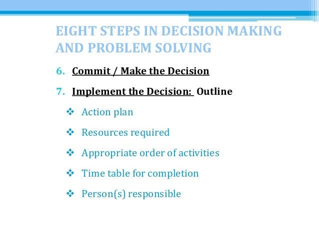 Empowerment decision making and problem solving