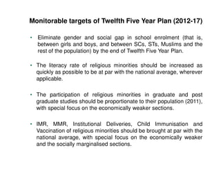 Empowerment of Minorities in the 12th Plan (2012 - 2017) | PDF