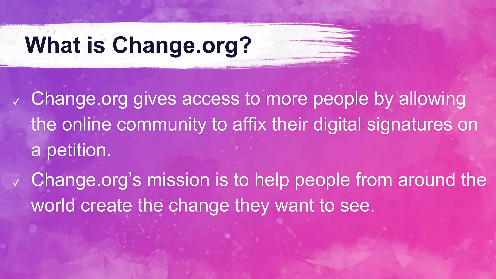 ICT as a Platform for Change | PPTX