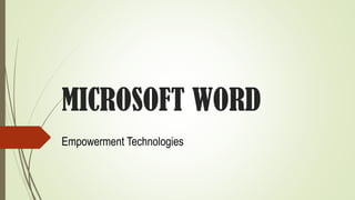 Empowerment Technologies - Microsoft Word | PDF