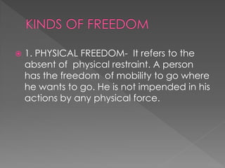 FREEDOM OF THE HUMAN PERSON | PDF