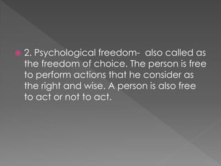 FREEDOM OF THE HUMAN PERSON | PDF