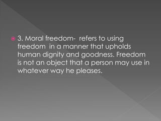 FREEDOM OF THE HUMAN PERSON | PDF