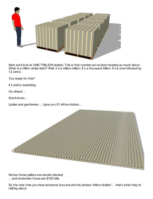 How Big Is A Trillion Dollars In Singles A Comparison