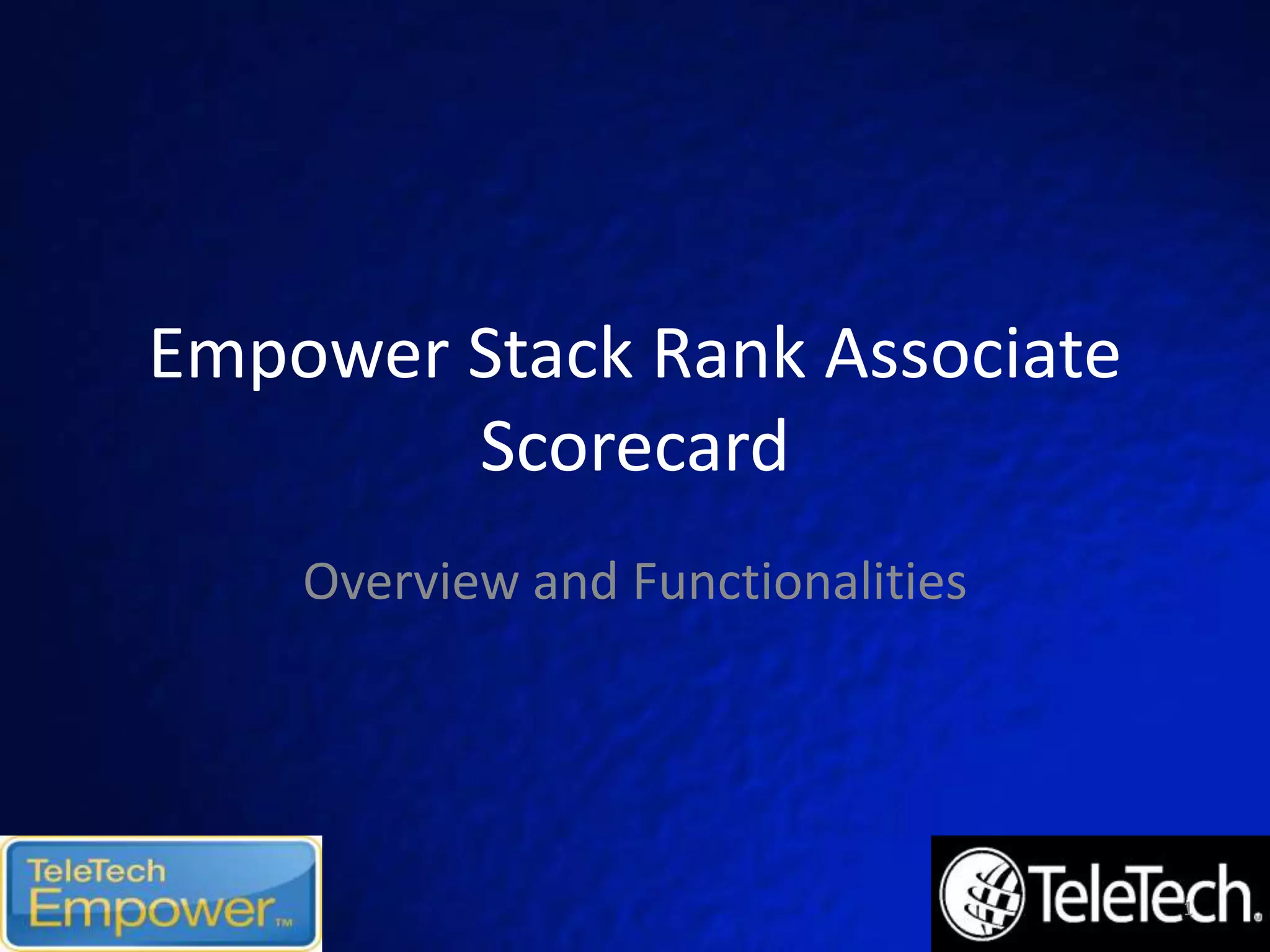 Empower stack rank associate scorecard module | PPT