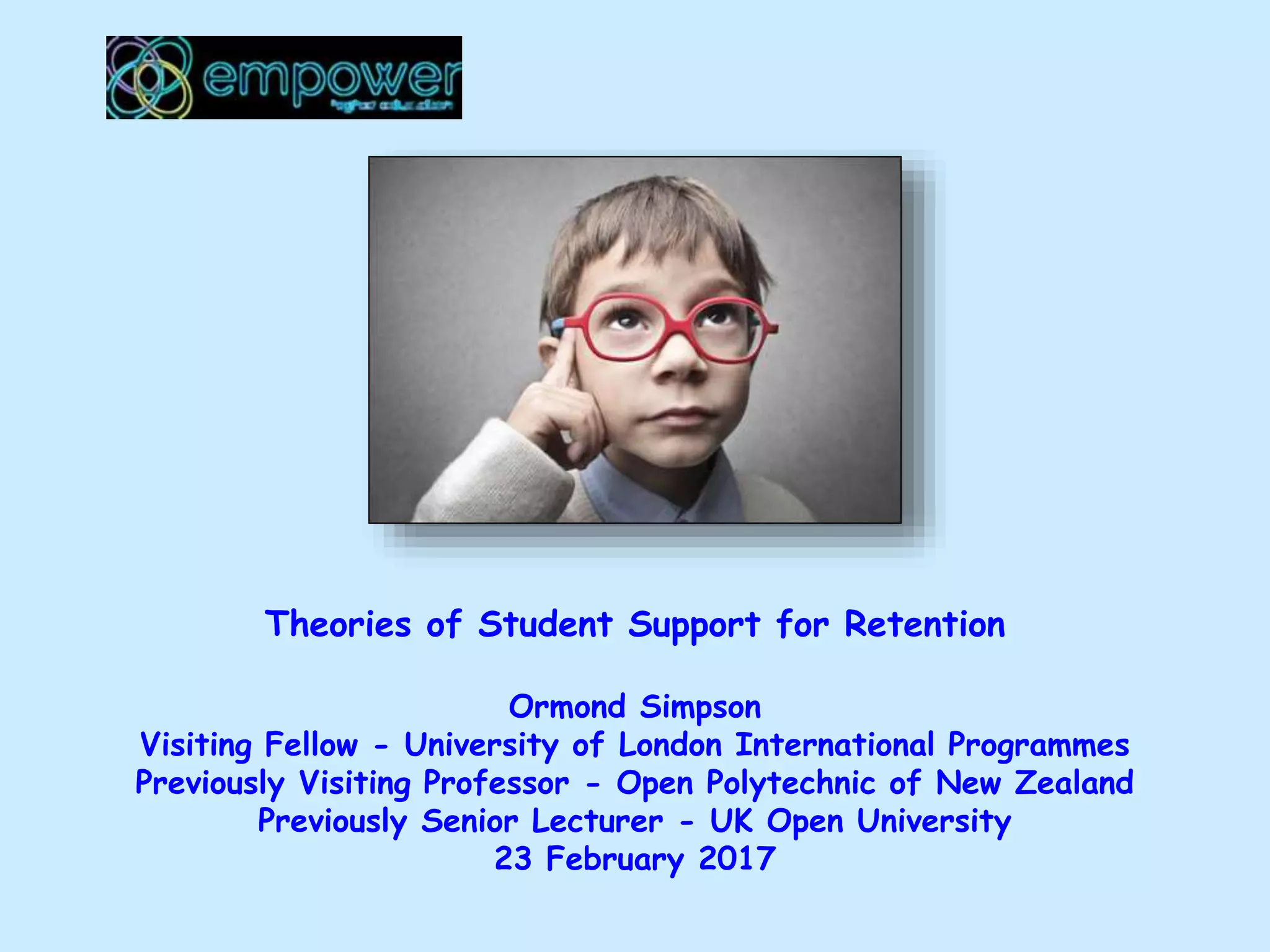 Theories of Student Support for Retention | PPT