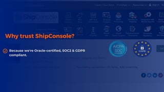Empower Oracle Cloud ERP using ShipConsole | PPT