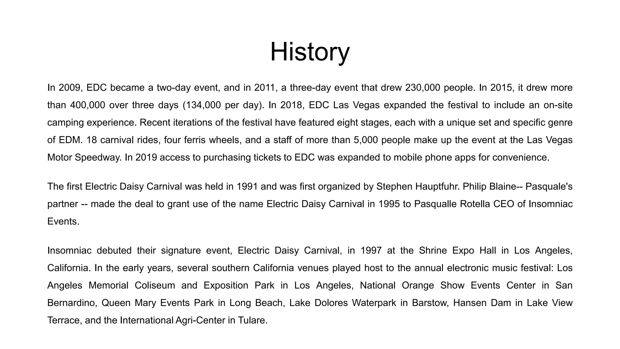 Electric Daisy carnival (EDC) | PPTX